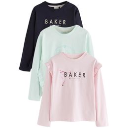 Baker By Ted Baker Shirt M&auml;dchen Gr&ouml;&szlig;e 128 dunkelblau / mint / rosa