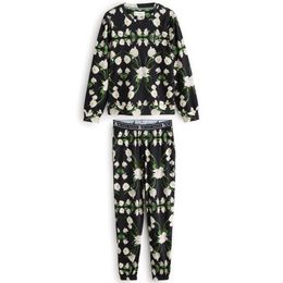 B By Ted Baker Pyjama Damen Gr&ouml;&szlig;e XXXL gr&uuml;n / dunkelgr&uuml;n / schwarz / wei&szlig; Winterkleid
