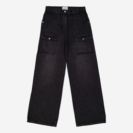Schwarze Cargo Jeans mit Taschen