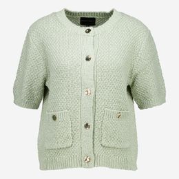 Salbeigr&uuml;ner Strickjacke