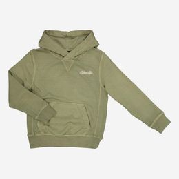 G-Star Raw Olivgrüner Kapuzenpullover mit Logos
