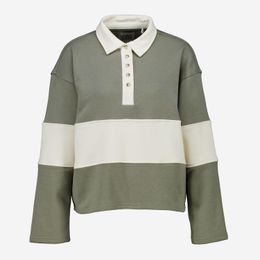 Scotch & Soda Gr&uuml;n-wei&szlig;es Sweatshirt mit gestreiftem Muster