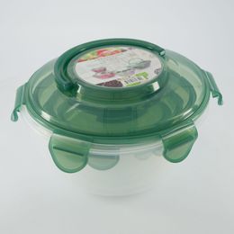 8-teiliges wei&szlig;-gr&uuml;nes rundes Lunchbox-Set