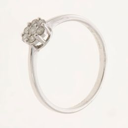 Ring aus 375er Wei&szlig;gold mit 0,2 Karat Diamanten