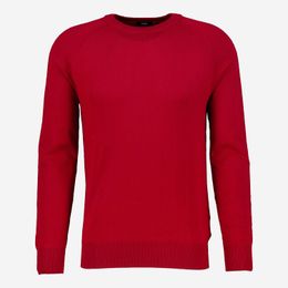 Roter Pullover mit Rundhalsausschnitt