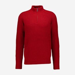 Roter Pullover mit Logo-Detail