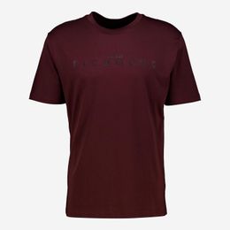 John Richmond Dunkelbraunes T-Shirt mit Logo