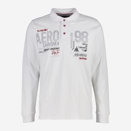 Carisma Weißes langärmliges Poloshirt mit Aufdruck