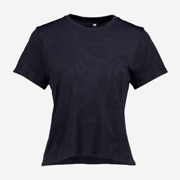 New Balance Schwarzes Sport-T-Shirt mit Blumenmuster