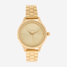 Nixon Goldfarbene analoge Armbanduhr