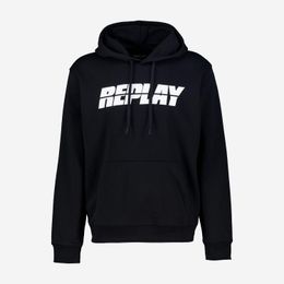 Replay Schwarzer Kapuzenpullover mit Logo