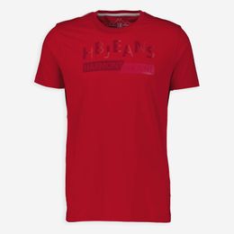 Harmont & Blaine Rotes T-Shirt mit gesticktem Logo