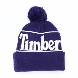 Timberland Dunkelblaue M&uuml;tze mit Bommel
