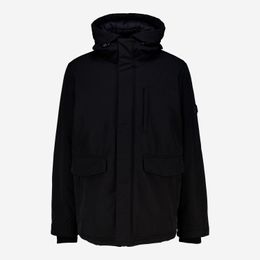 Schwarze Pufferjacke
