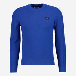 s.Oliver Blauer Pullover mit Rundhalsausschnitt