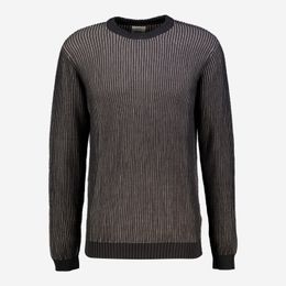 REDEFINED REBEL EST. 2013 Dunkelgrau-grauer gerippter Pullover