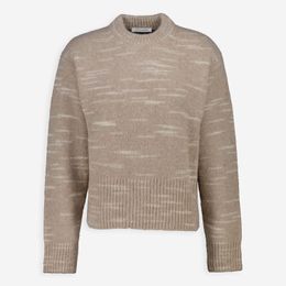 Wood Wood Beigefarbener Pullover mit Streifenmuster