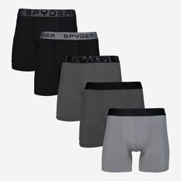 Spyder 5er-Pack schwarze und graue Performance Fit Boxershorts