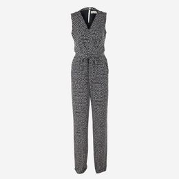 Vera Mont Schwarzer Jumpsuit mit abstraktem Muster