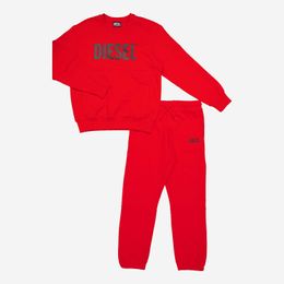 Diesel 2-teiliges rotes Jogging-Set