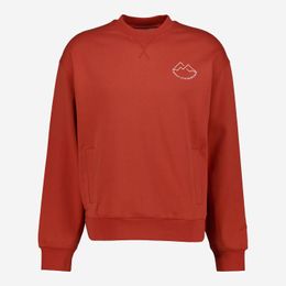 Orangefarbenes Sweatshirt mit Taschen