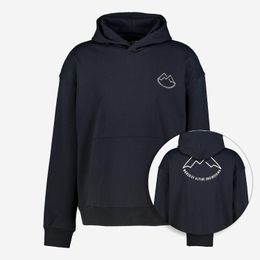 Dunkelgrauer Kapuzenpullover mit gesticktem Logo