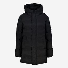 Schwarzer Parka mit Kapuze