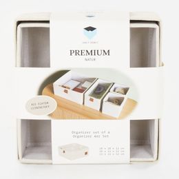STORE IT! 4-teiliges beigefarbenes Organizer-Set