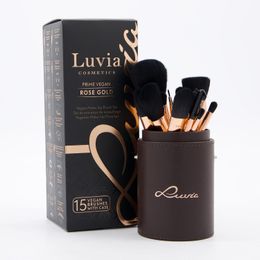 Luvia 15-teiliges roségoldfarbenes Pinselset mit Box