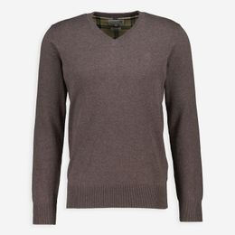 Brauner Pullover mit gesticktem Logo