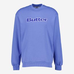 Blaues Sweatshirt mit gesticktem Logo