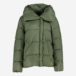 Dunkelgrüne Pufferjacke