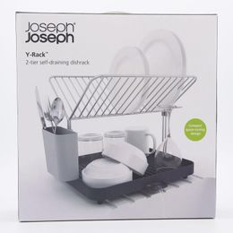 Joseph Joseph 2-stufiges graues selbstentleerendes Abtropfgestell