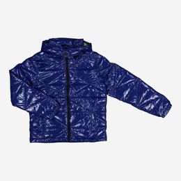 Diesel Blaue Pufferjacke mit Kapuze