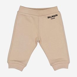 Balmain Braune Jogginghose mit Logo-Detail