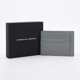 Porsche Design Graues Kartenetui aus Leder