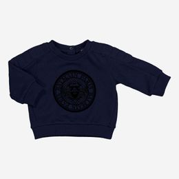 Balmain Dunkelblaues Sweatshirt mit Logo