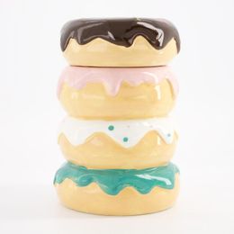 Mehrfarbiger Behälter im Donuts-Design 21x13cm