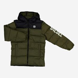 Diesel Dunkelgrüne Pufferjacke