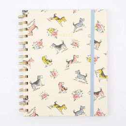 Cath Kidston Cremefarbenes Notizbuch mit Hundemuster A5