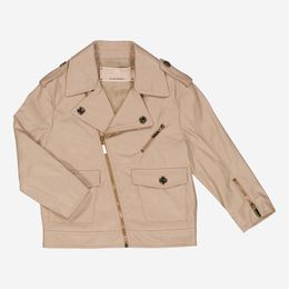 Elisabetta Franchi Altrosa Chiodo Jacke aus Kunstleder