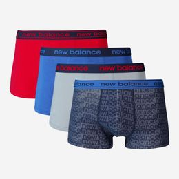 New Balance 4er-Pack mehrfarbige Boxershorts mit Logo