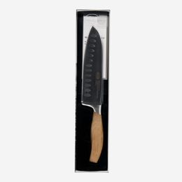 Rösle Santoku-Messer aus Stahl mit Holzgriff 17,5cm
