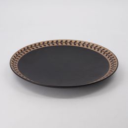 Schwarze Teller mit matter Oberfläche 26,5x26,5cm