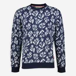 Scotch & Soda Dunkelblau-weißes Sweatshirt mit Muster