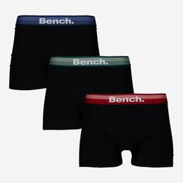 Bench 3er-Pack schwarze Boxershorts mit gesticktem Logo