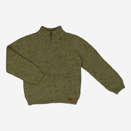 koko noko Grüner Pullover mit Stehkragen
