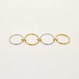 4-teiliges silber- & goldfarben 750er vergoldetes Ring-Set