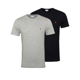 U.S. Polo Assn. T-Shirt Herren Gr&ouml;&szlig;e XXXL graumeliert / schwarz