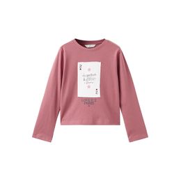 Mango Kids Shirt 'CARTA' M&auml;dchen Gr&ouml;&szlig;e 152 basaltgrau / pastellrot / schwarz / wei&szlig;